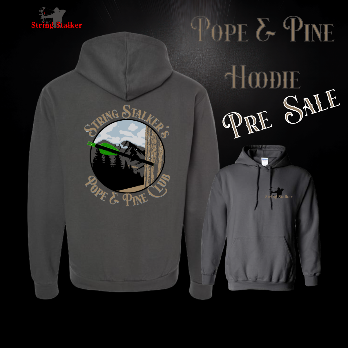 Pope & Pine Hoodie - Charcoal – String Stalker