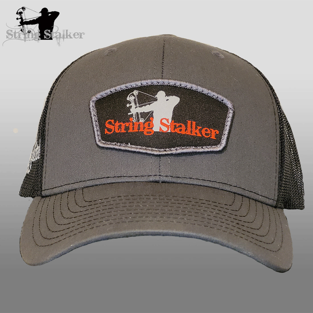 Bow Hunter Logo Patch Mesh Hat - Grey/Black – String Stalker